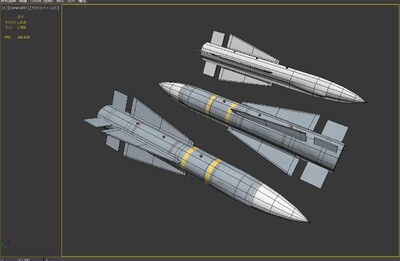 AIM-54远程空对空导弹(AIM-54 Phoenix)模型-火炮器械模型库-3ds Max(.max)模型下载-cg模型网