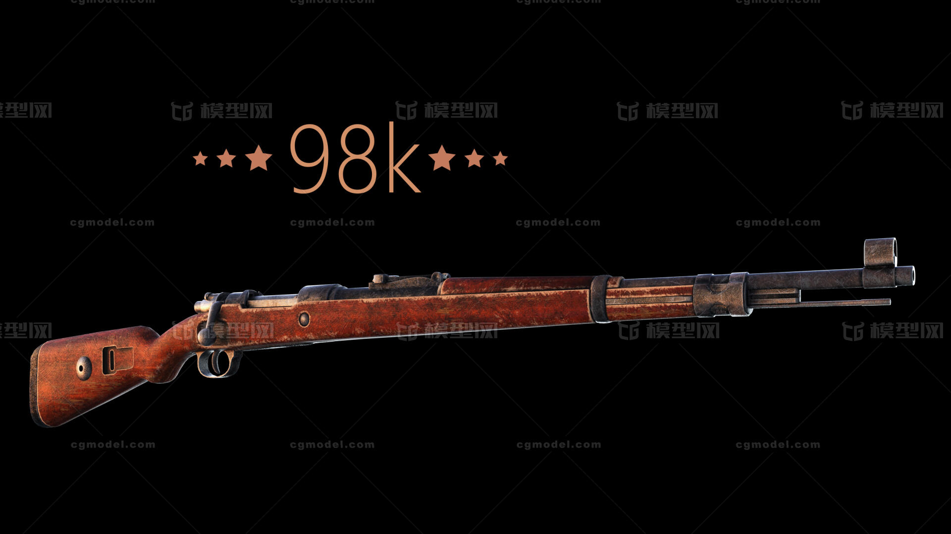 *牛逼的98k 保您喜欢模型-枪械模型模型库-Cinema 4D(.c4d)模型下载-cg模型网