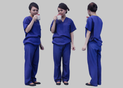 Waitress Rig模型-女人模型库-Maya(.ma/.mb)模型下载-cg模型网