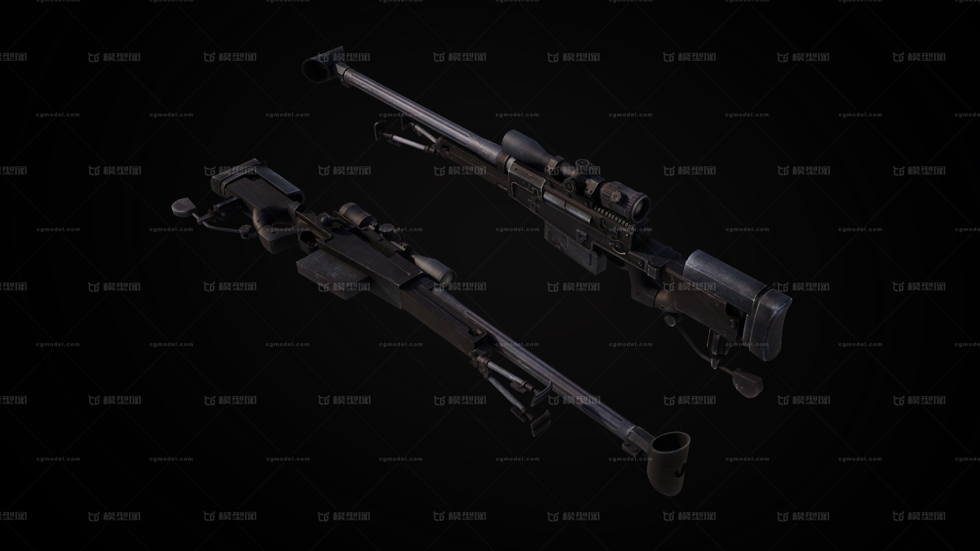 精密国际AW50F狙击步枪 英国AW50反器材狙击步枪模型-枪械模型模型库-FBX(.fbx)模型下载-cg模型网