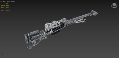 精密国际AW50F狙击步枪 英国AW50反器材狙击步枪模型-枪械模型模型库-FBX(.fbx)模型下载-cg模型网