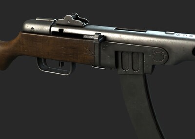 PBR 解放军50式冲锋枪模型-枪械模型模型库-3ds Max(.max)模型下载-cg模型网