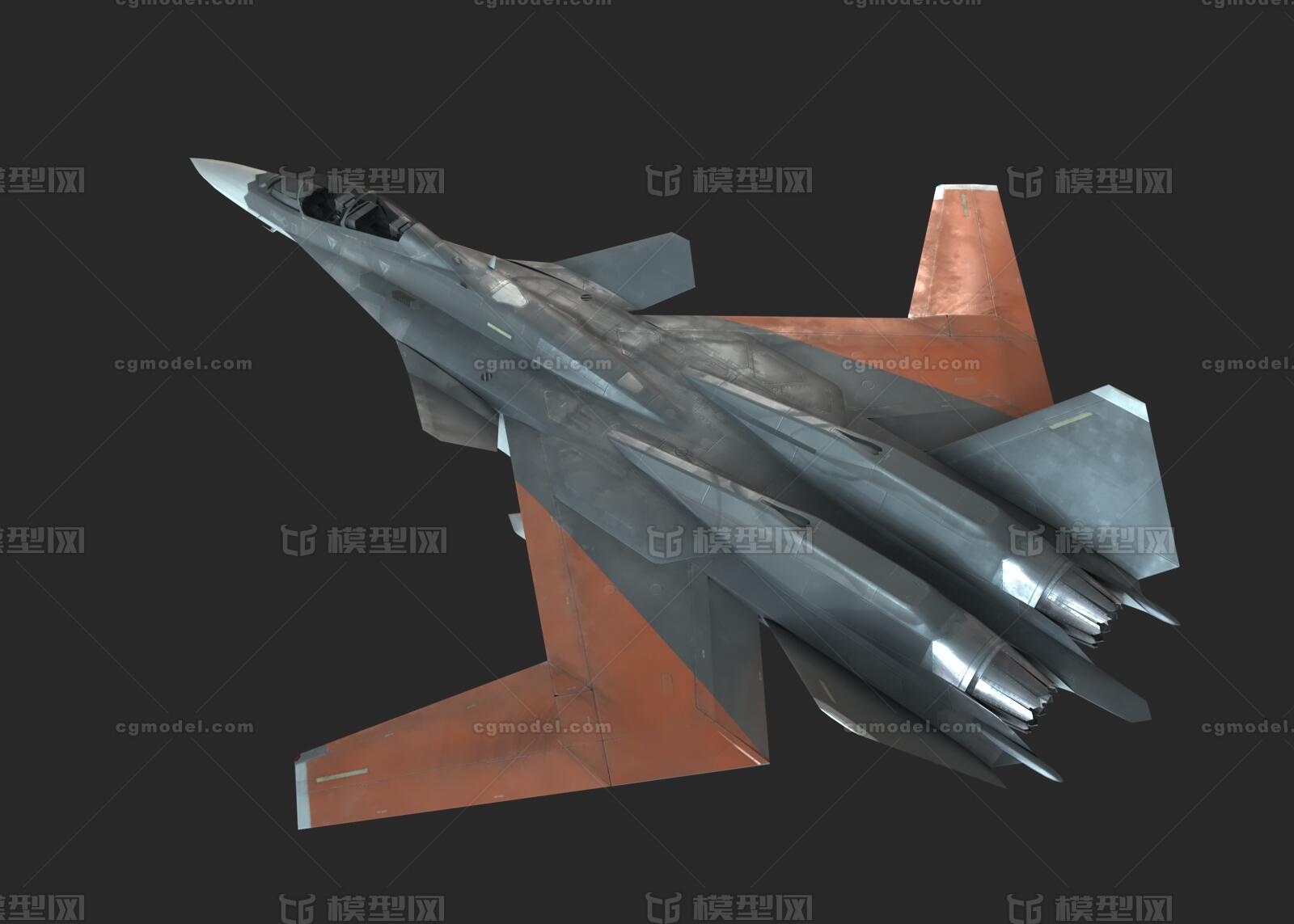 PBR 科幻战机模型-军用飞机模型库-3ds Max(.max)模型下载-cg模型网