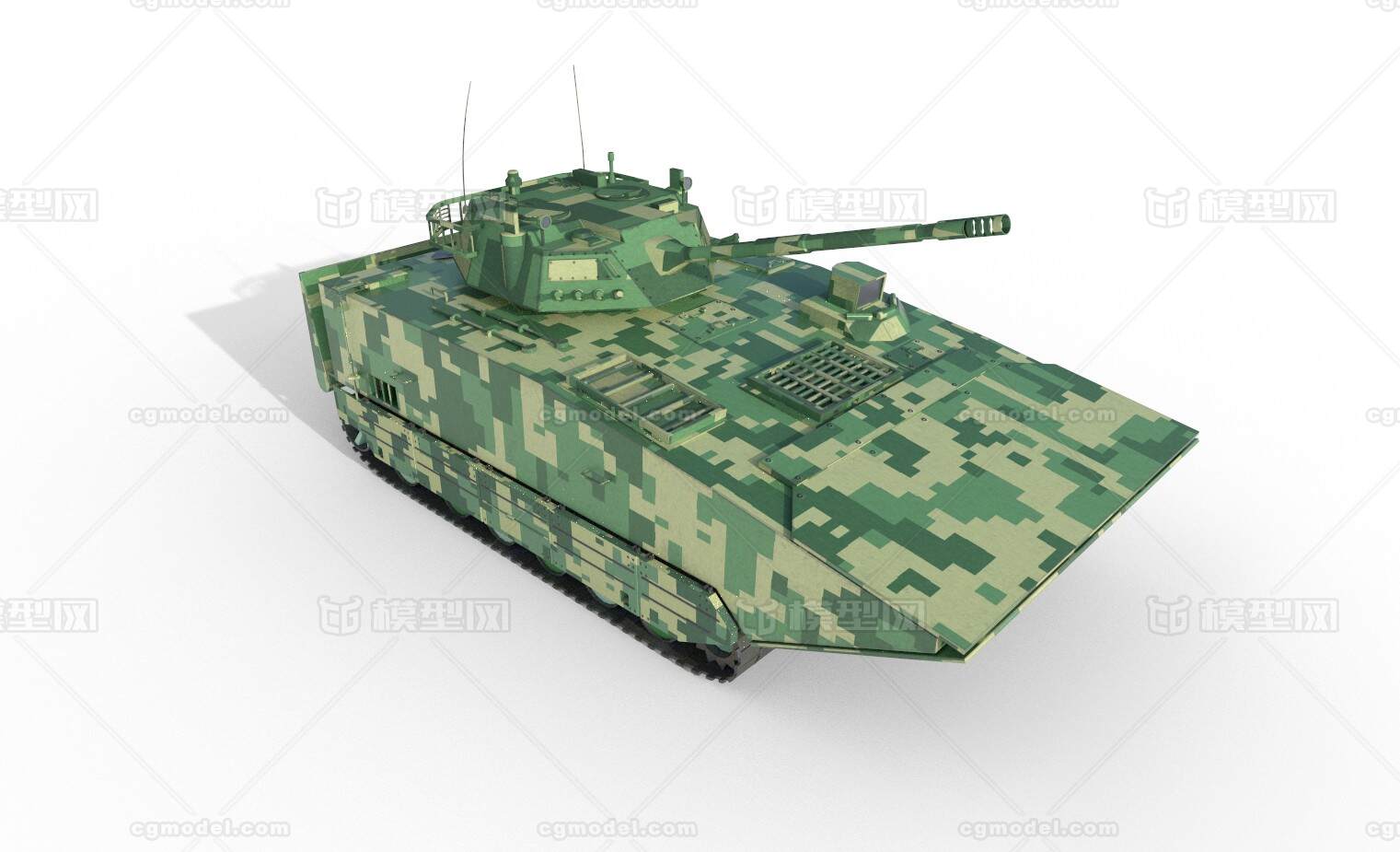 ZTD-05两栖突击车装甲车ZBD-05步兵战车两栖坦克解放模型-装甲车／坦克模型库-3ds Max(.max)模型下载-cg模型网
