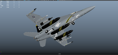 F-18战斗机 F18C模型-军用飞机模型库-Maya(.ma/.mb)模型下载-cg模型网