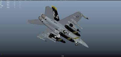 F-18战斗机 F18C模型-军用飞机模型库-Maya(.ma/.mb)模型下载-cg模型网