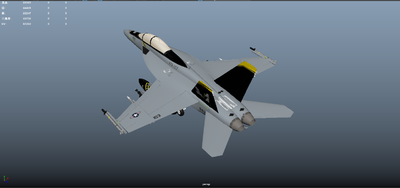 F-18战斗机 F18C模型-军用飞机模型库-Maya(.ma/.mb)模型下载-cg模型网