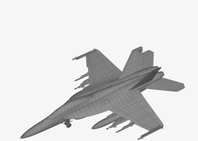 F-18战斗机 F18C模型-军用飞机模型库-Maya(.ma/.mb)模型下载-cg模型网