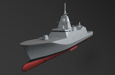 30FFM护卫舰 日本海上自卫队30FFM护卫舰模型-军舰模型库-Maya(.ma/.mb)模型下载-cg模型网