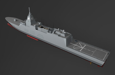 30FFM护卫舰 日本海上自卫队30FFM护卫舰模型-军舰模型库-Maya(.ma/.mb)模型下载-cg模型网