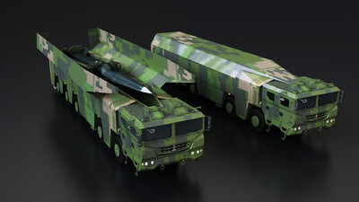 东风17弹道导弹 DF-17模型-火炮器械模型库-3ds Max(.max)模型下载-cg模型网