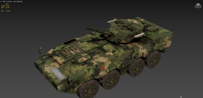 ZBL-08 8×8轮式步兵战车模型-装甲车／坦克模型库-3ds Max(.max)模型下载-cg模型网