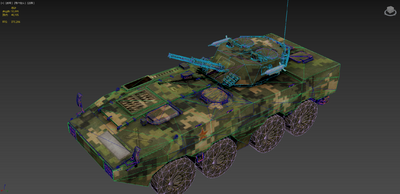 ZBL-08 8×8轮式步兵战车模型-装甲车／坦克模型库-3ds Max(.max)模型下载-cg模型网