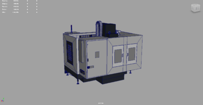 数控机床QX-850Li 数控车床模型-工业设备模型库-Maya(.ma/.mb)模型下载-cg模型网