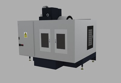 数控机床QX-850Li 数控车床模型-工业设备模型库-Maya(.ma/.mb)模型下载-cg模型网