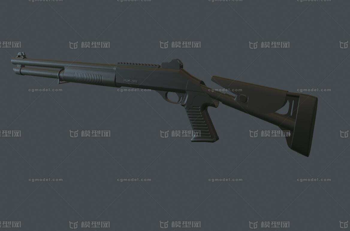 枪械 霰弹枪模型-枪械模型模型库-Maya(.ma/.mb)模型下载-cg模型网