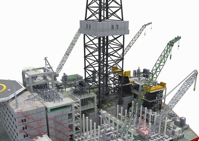 sevan 650钻井平台模型-工业设备模型库-3ds Max(.max)模型下载-cg模型网