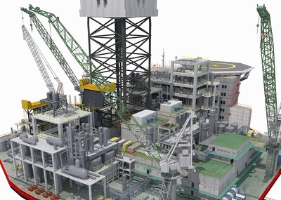 sevan 650钻井平台模型-工业设备模型库-3ds Max(.max)模型下载-cg模型网