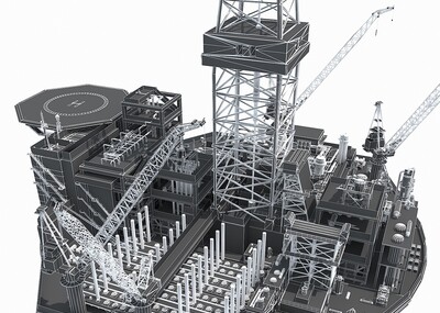 sevan 650钻井平台模型-工业设备模型库-3ds Max(.max)模型下载-cg模型网