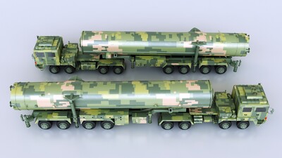 DF-31A 东风-31A洲际弹道导弹模型-火炮器械模型库-3ds Max(.max)模型下载-cg模型网