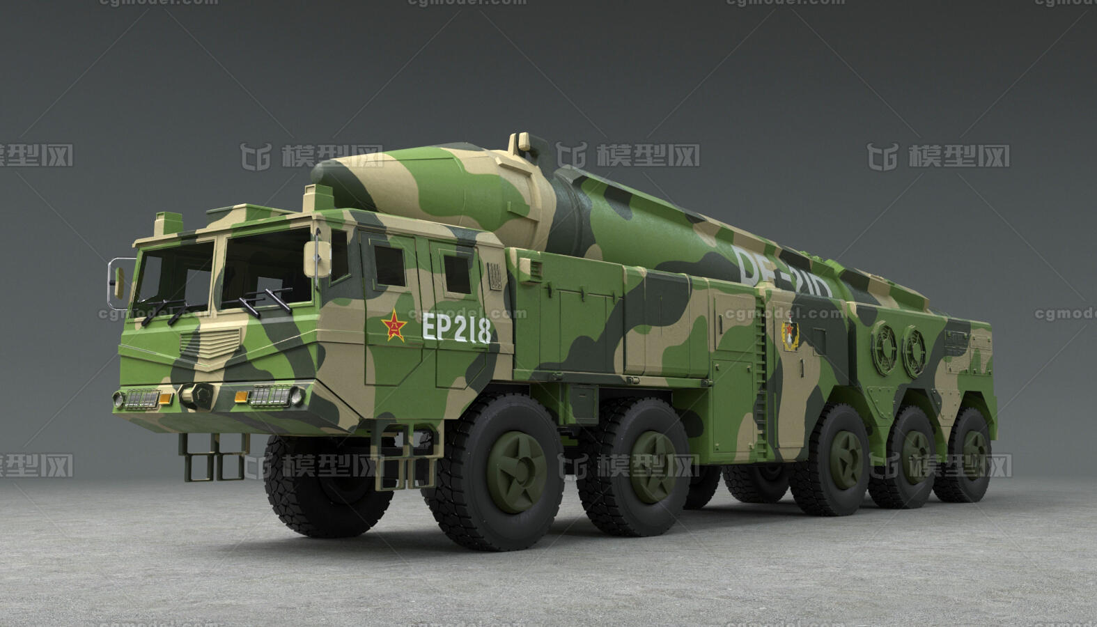 东风-21弹道导弹 DF-21模型-其他器械模型库-3ds Max(.max)模型下载-cg模型网