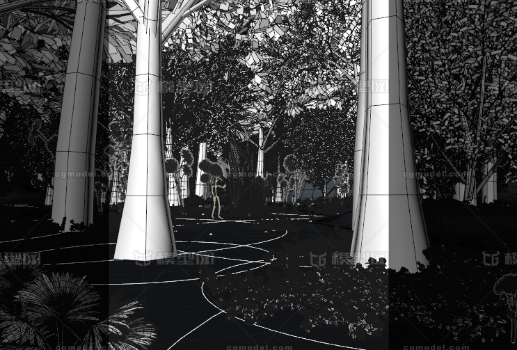 唯美水晶梦幻森林模型-现代场景模型库-Cinema 4D(.c4d)模型下载-cg模型网