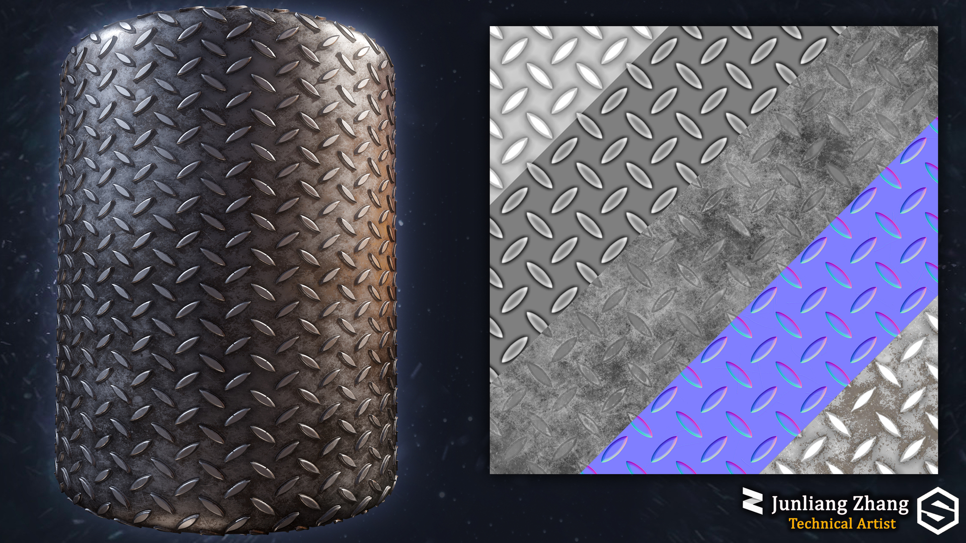 Substance Designer - Metal Diamond Plate模型 - 游戏/影视/动画 - 作品模型 - CG模型网