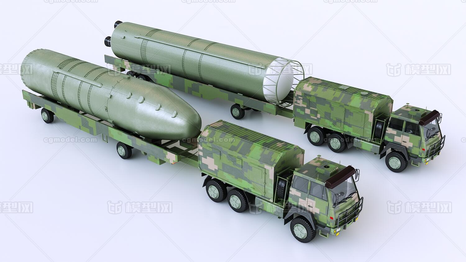 东风-5B战略导弹 DF-5B模型-火炮器械模型库-3ds Max(.max)模型下载-cg模型网