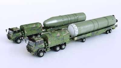 东风-5B战略导弹 DF-5B模型-火炮器械模型库-3ds Max(.max)模型下载-cg模型网