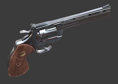 PBR次世代 柯尔特巨蟒模型-枪械模型模型库-OBJ(.obj/.mtl)模型下载-cg模型网