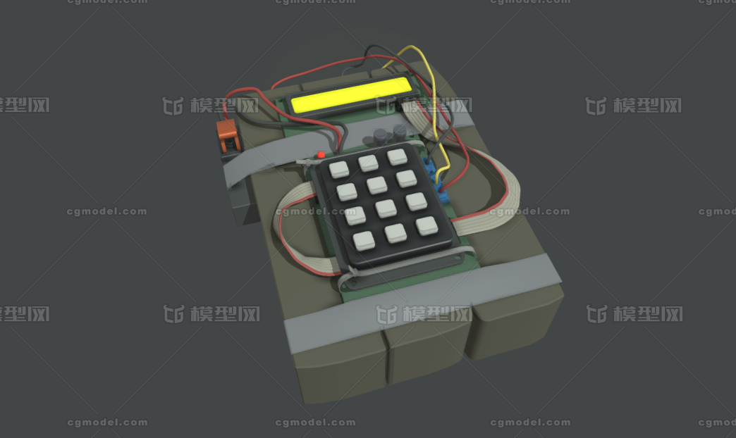 C4 c4炸弹模型-火炮器械模型库-3ds Max(.max)模型下载-cg模型网