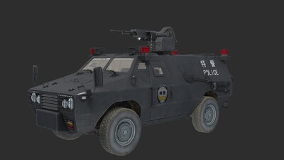 PBR ZFB05装甲防暴车模型-装甲车／坦克模型库-3ds Max(.max)模型下载-cg模型网