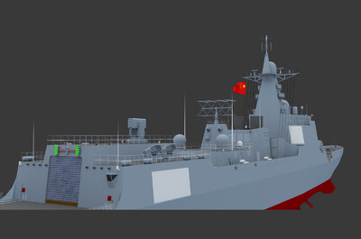052D导弹驱逐舰 052D型驱逐舰模型-军舰模型库-3ds Max(.max)模型下载-cg模型网