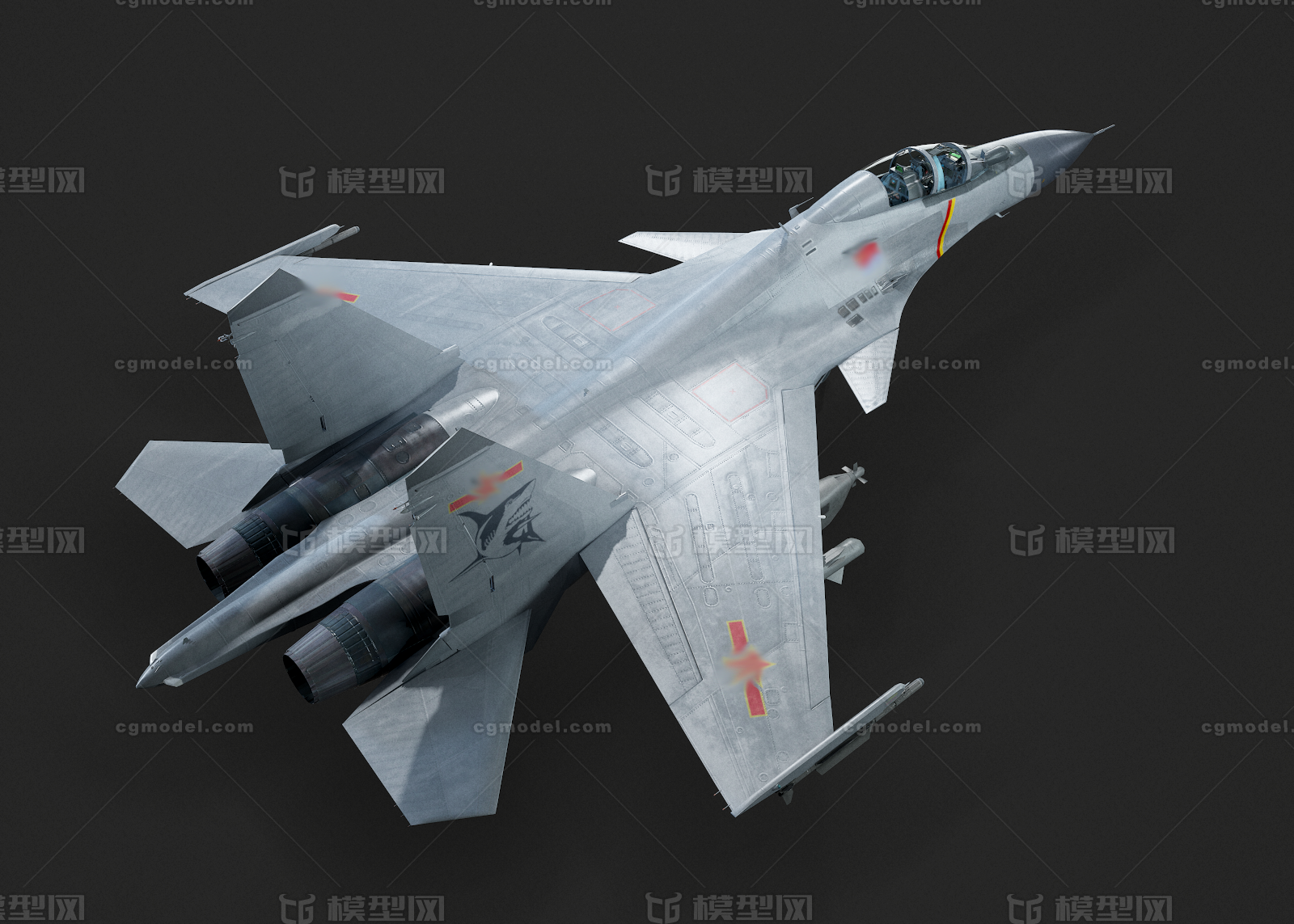 PBR 歼15D J15D 歼-15D _冰是沉默的水作品_飞机／航空器军用飞机_cg模型网