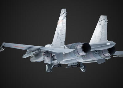 PBR 歼15D模型-军用飞机模型库-3ds Max(.max)模型下载-cg模型网
