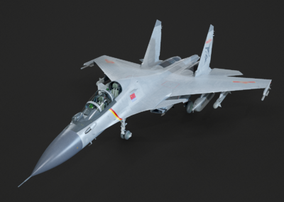PBR 歼15D模型-军用飞机模型库-3ds Max(.max)模型下载-cg模型网