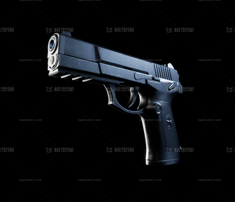 92式手枪高**型 92G模型-枪械模型模型库-Maya(.ma/.mb)模型下载-cg模型网
