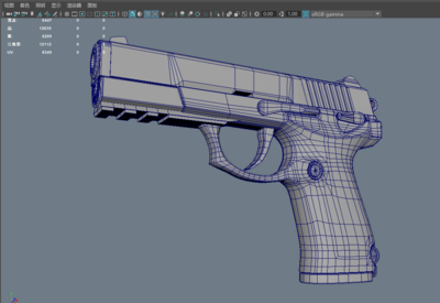 92式手枪高**型 92G模型-枪械模型模型库-Maya(.ma/.mb)模型下载-cg模型网
