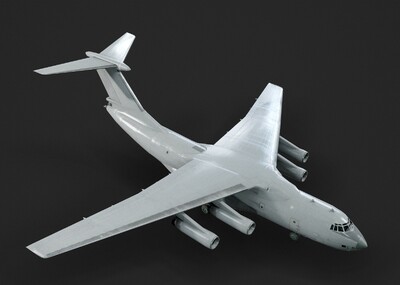 PBR IL76运输机模型-军用飞机模型库-3ds Max(.max)模型下载-cg模型网