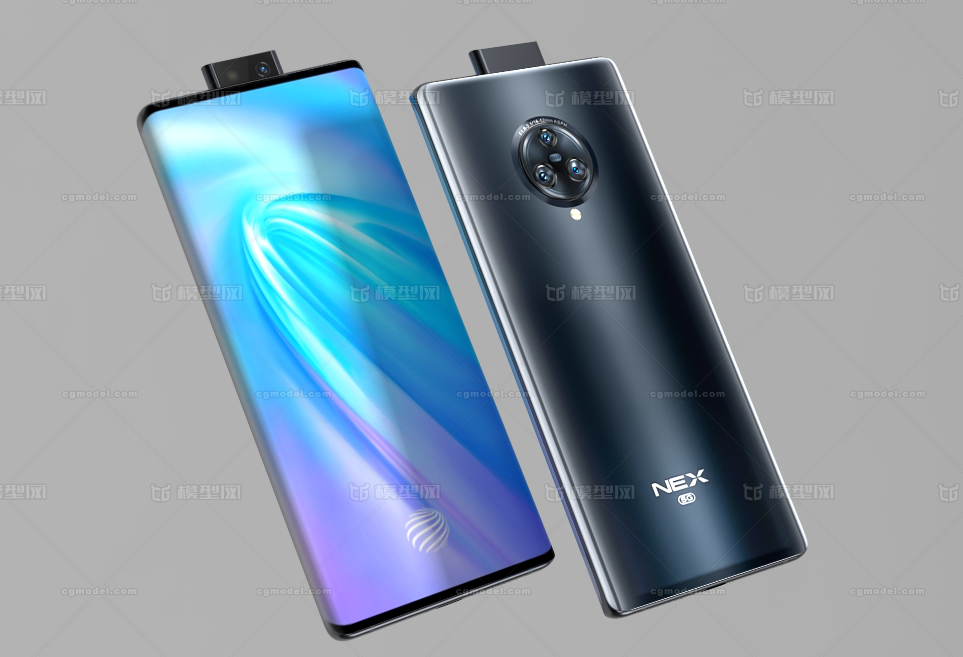 vivo nex3手机模型模型-电话手机模型库-FBX(.fbx)模型下载-cg模型网
