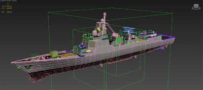 PBR 带绑定模型-军舰模型库-3ds Max(.max)模型下载-cg模型网