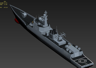 052D驱逐舰模型 贴图（PSD）模型格式（MAX2015模型-军舰模型库-3ds Max(.max)模型下载-cg模型网
