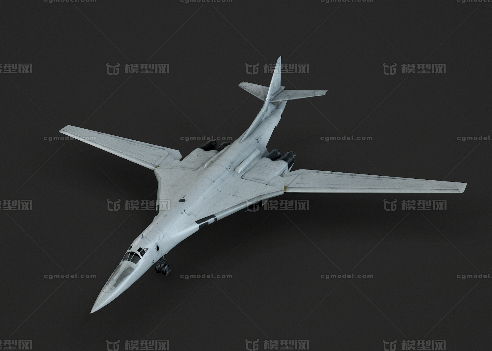 PBR tu160模型-军用飞机模型库-3ds Max(.max)模型下载-cg模型网