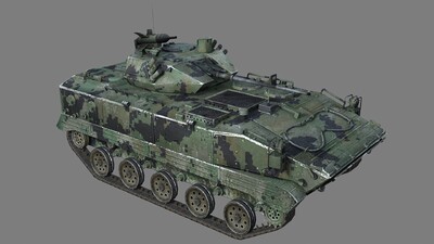 PBR 【四种涂装】ZBD-03模型-装甲车／坦克模型库-3ds Max(.max)模型下载-cg模型网