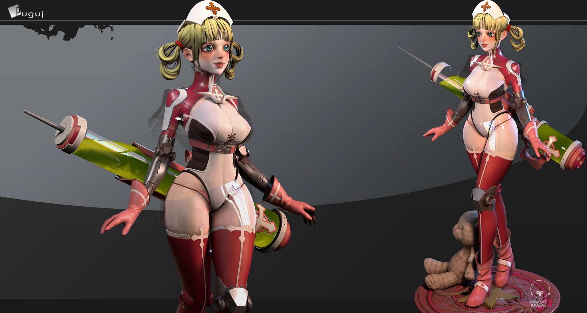 【pugui游戏】-14期学员范云馨作品模型 - 角色/人物/生物 - 作品模型 - CG模型网