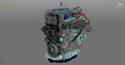 第三代EA888发动机 发动机模型-工业设备模型库-3ds Max(.max)模型下载-cg模型网