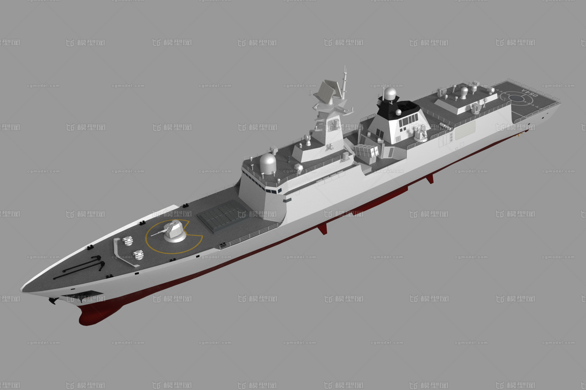 中国海军054型护卫舰054A型护卫舰军舰模型-军舰模型库-Maya(.ma/.mb)模型下载-cg模型网