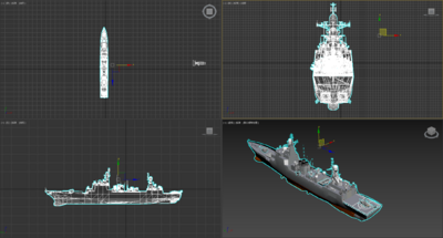 052D导弹驱逐舰 中华神盾模型-军舰模型库-OBJ(.obj/.mtl)模型下载-cg模型网