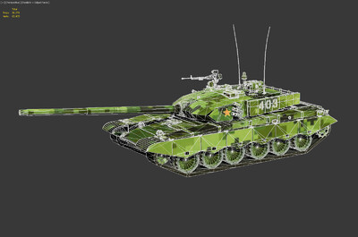 中国99A型主战坦克 ZTZ99B 99改 99式 ZTZ9模型-装甲车／坦克模型库-3ds Max(.max)模型下载-cg模型网