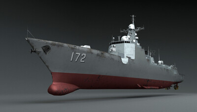 052D型驱逐舰 052D模型-军舰模型库-3ds Max(.max)模型下载-cg模型网